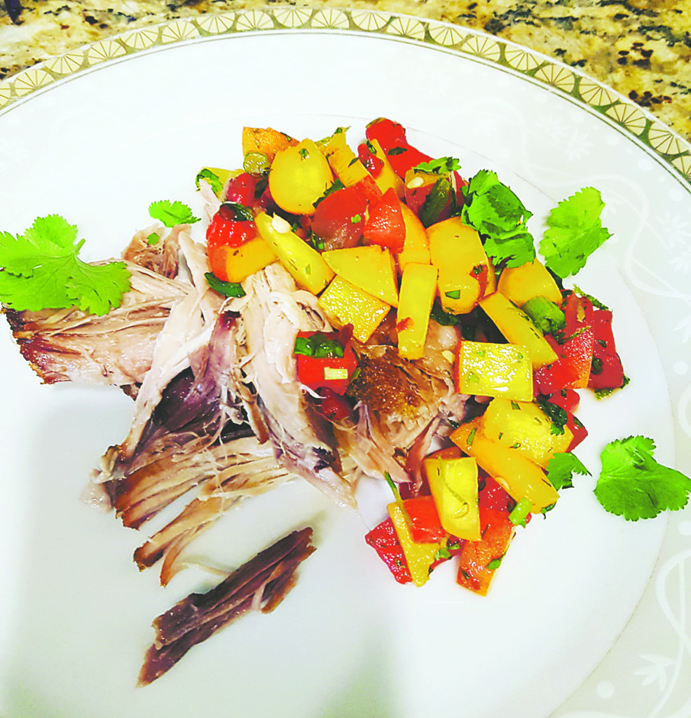 Pantry Raiders: Slow Cooked Pork Roast with Peach and Melon Salsa ...