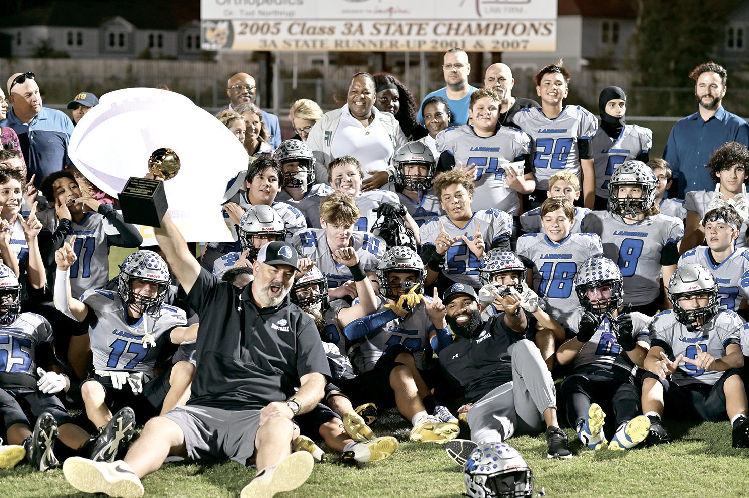 Landrum Lions varsity football team celebrates championship season ...